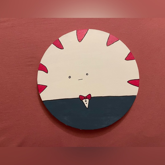 Art | Circle Canvas Acrylic Hand Painting Of Peppermint Butler From ...